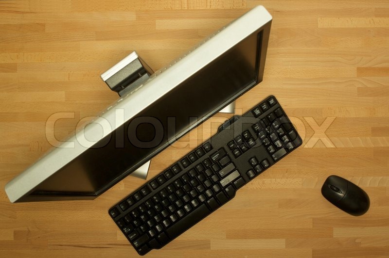 A desktop computer on a work dfesk | Stock image | Colourbox