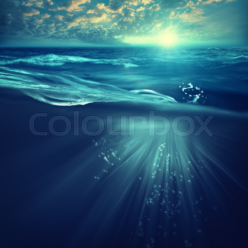 Deep ocean, marine backgrounds with ... | Stock image | Colourbox
