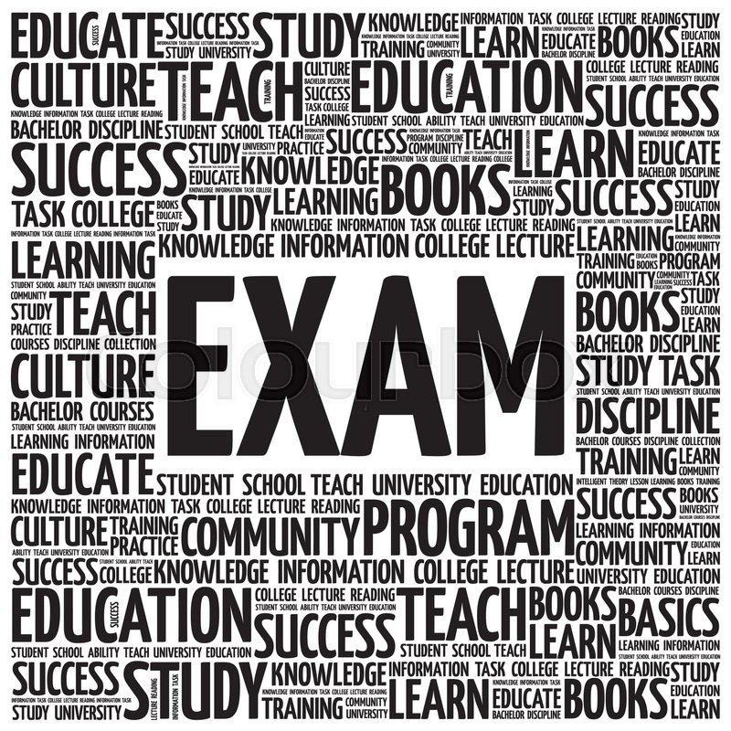 EXAM word cloud, education concept ... | Stock vector | Colourbox