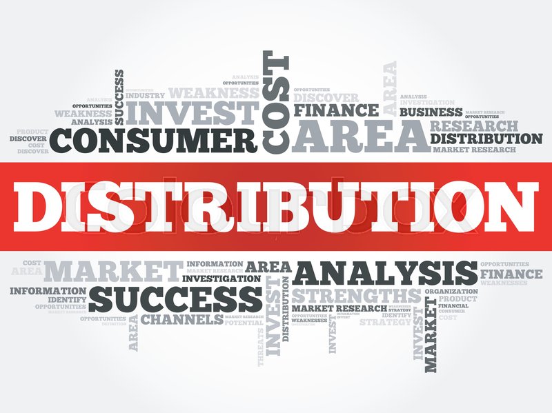 Distribution word cloud, business ... | Stock vector | Colourbox