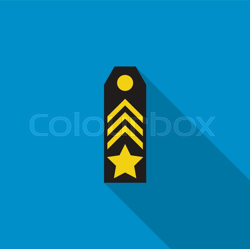 Icon in flat style on a blue ... | Stock vector | Colourbox