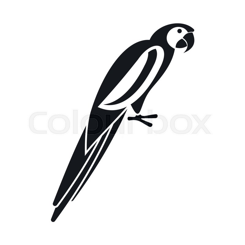Parrot icon in simple style isolated ... | Stock vector | Colourbox