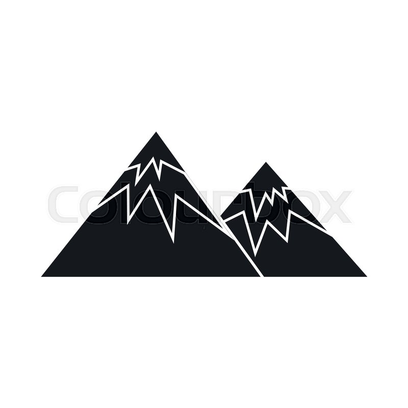 Swiss alps icon in simple style ... | Stock vector | Colourbox