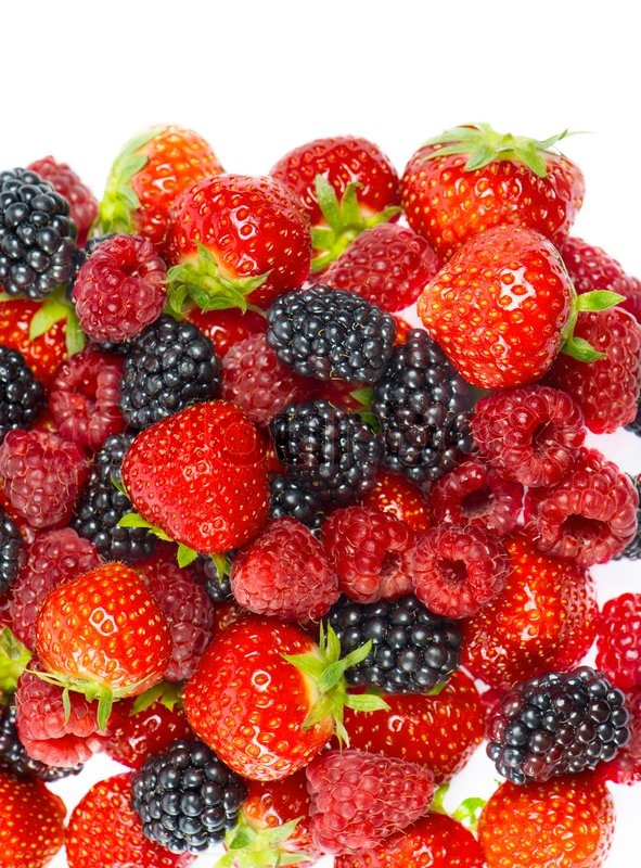 Mix of fresh summer berries | Stock image | Colourbox