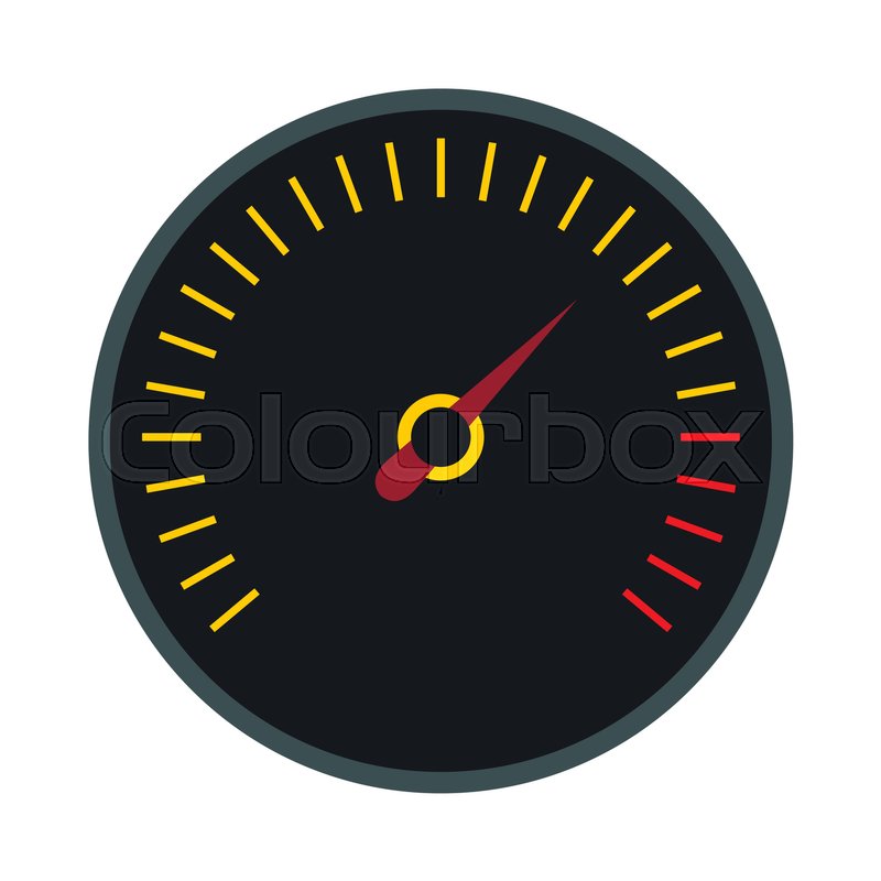 Flat Speedometer Icon