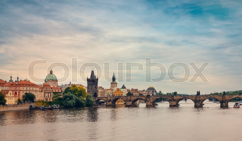 Scenic view of lovely European city ... | Stock image | Colourbox