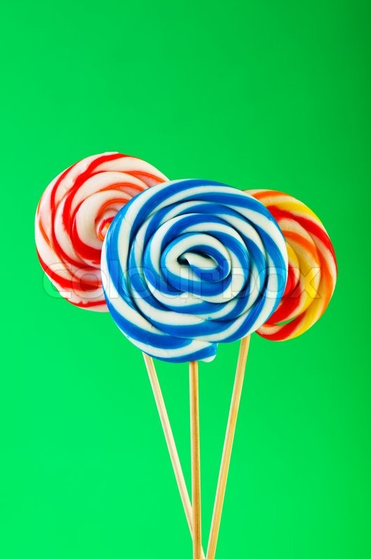 Colourful lollipop against the ... | Stock image | Colourbox