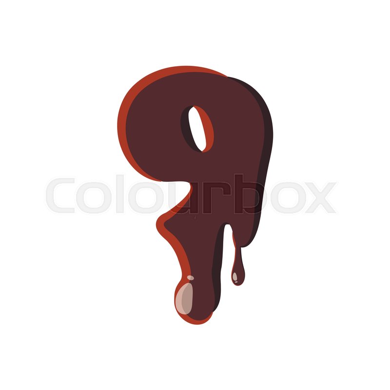 Number 9 from latin alphabet with ... | Stock vector | Colourbox