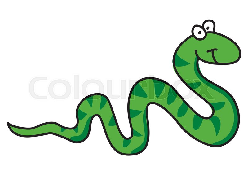Sjov tegning af slange | Stock foto | Colourbox