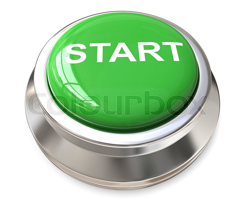 3d render of a Green Start Button. | Stock image | Colourbox