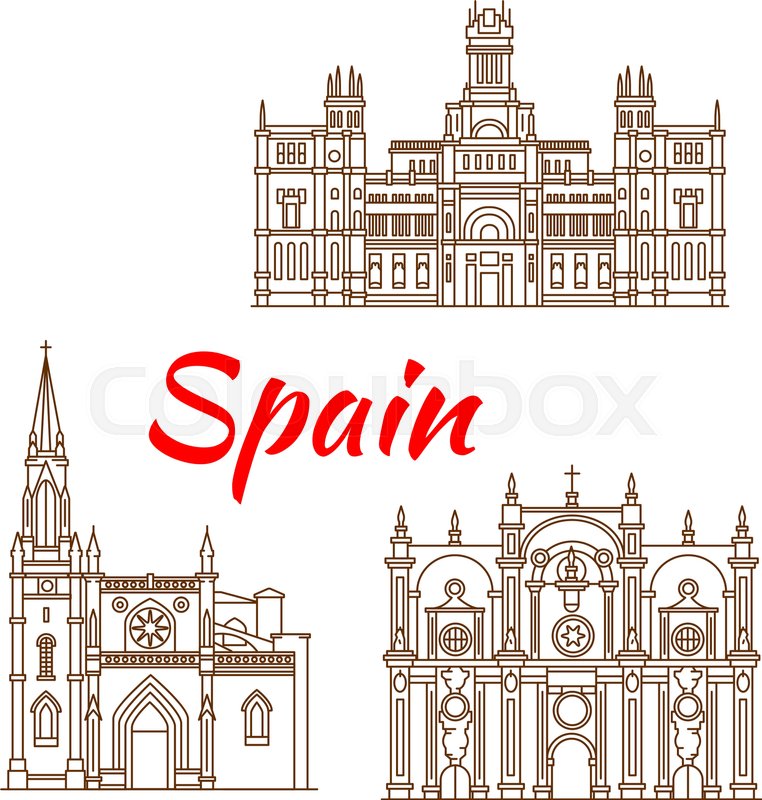 Symbolic monuments and architectural ... | Stock vector | Colourbox