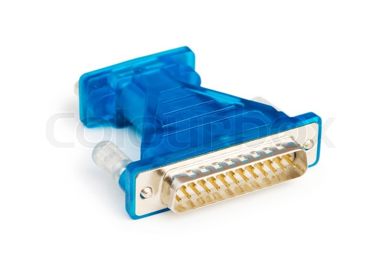 COM -til- LPT adapter isoleret på hvidt | Stock foto | Colourbox