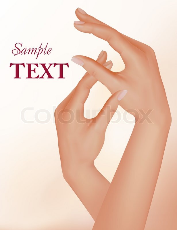 Beautiful woman hands. Vector. | Stock vector | Colourbox