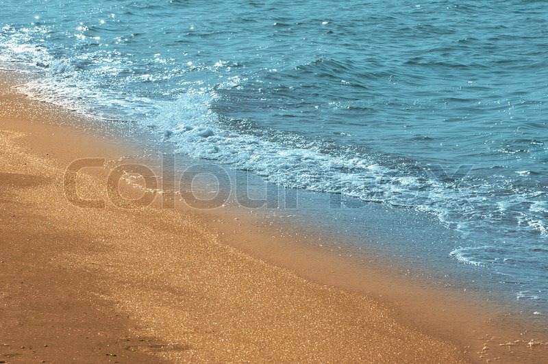 Water and sand at the beach | Stock image | Colourbox