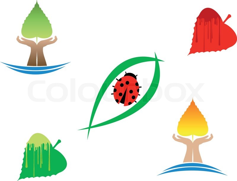 Colorful isolated nature icons for ... | Stock vector | Colourbox