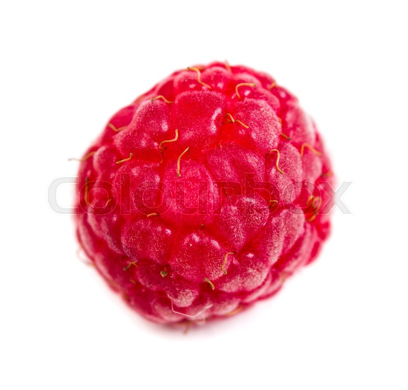 Fresh ripe raspberry macro shot on ... | Stock image | Colourbox