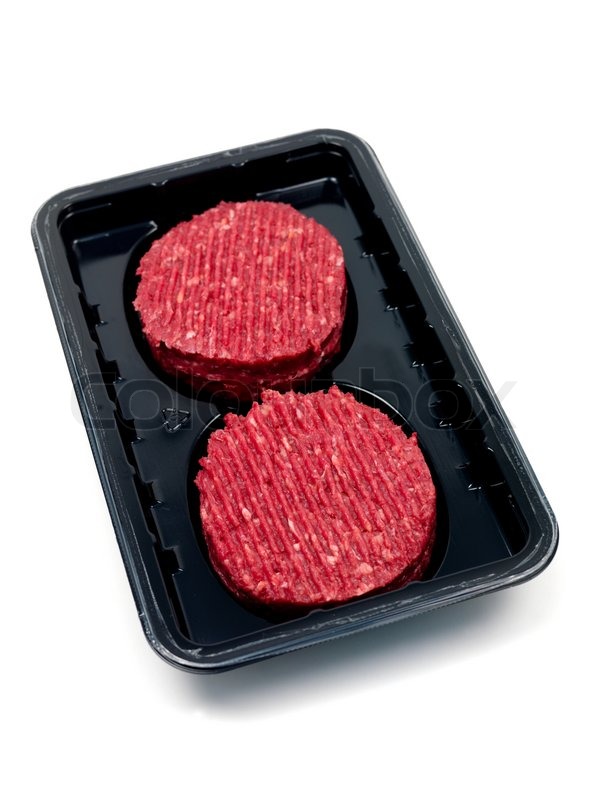Burger patties in a supermarket ... | Stock image | Colourbox