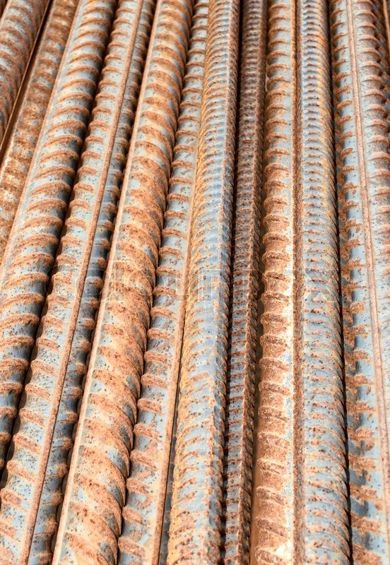 Rusty steel building armature ... | Stock image | Colourbox