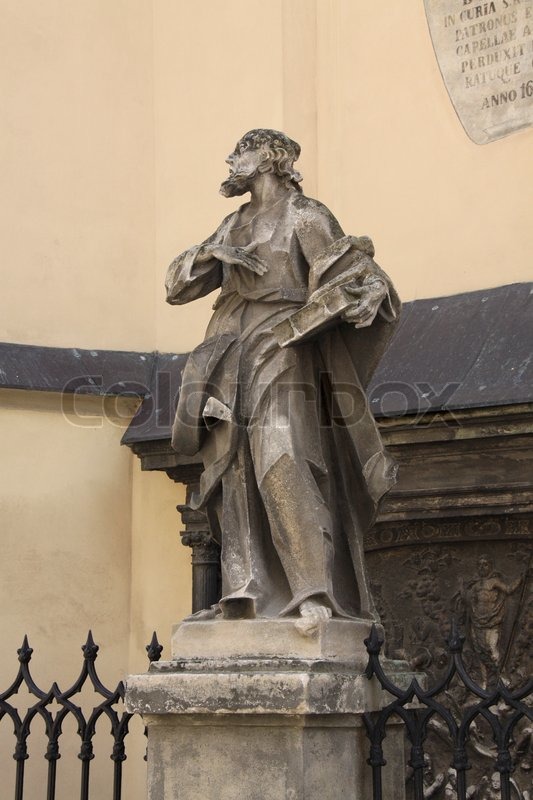 Ancient stone man statue | Stock image | Colourbox
