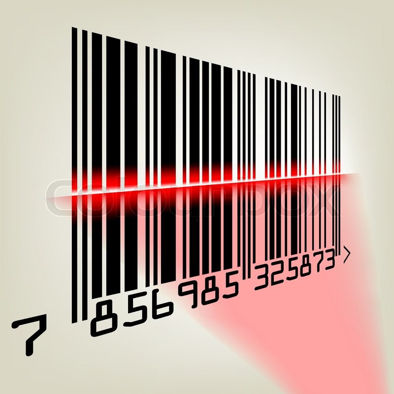 Bar code with laser light. EPS 8 ... | Stock vector | Colourbox