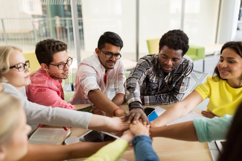 Hochschule, teamarbeit, teamwork | Stockfoto | Colourbox