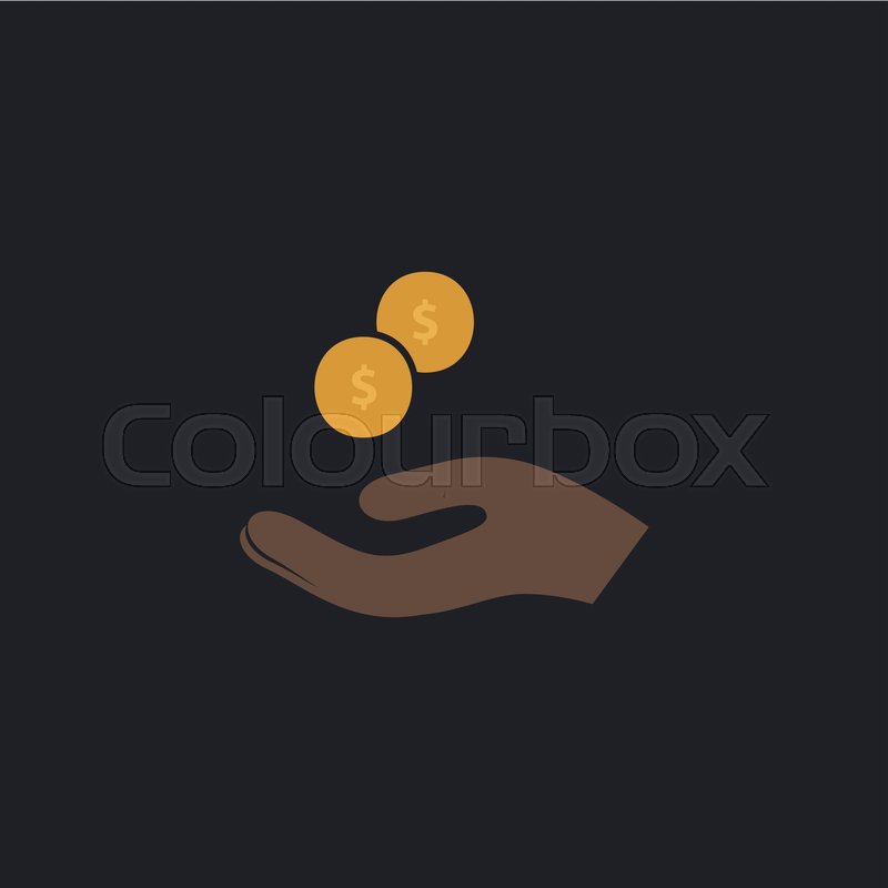 Beggar Color vector icon on dark ... | Stock vector | Colourbox