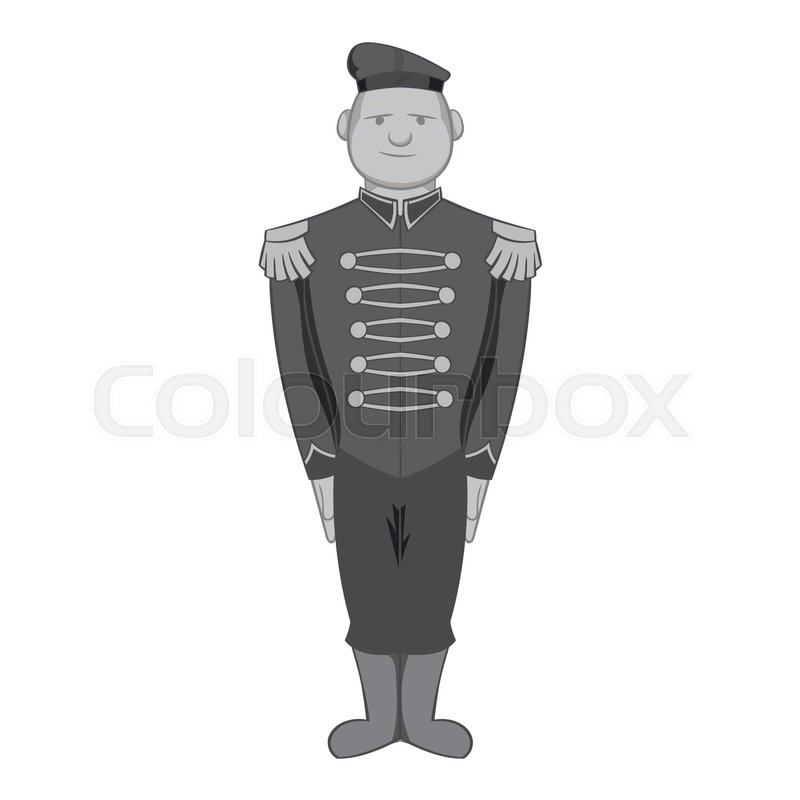 British soldier in uniform icon in ... | Stock vector | Colourbox