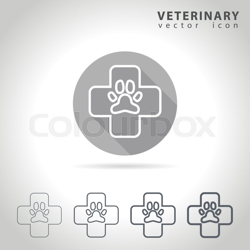 Veterinary outline icon set, ... | Stock vector | Colourbox