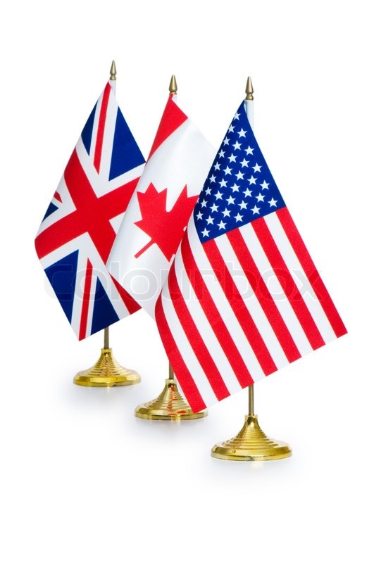 Engelsktalende lande Flag isoleret på ... | Stock foto | Colourbox