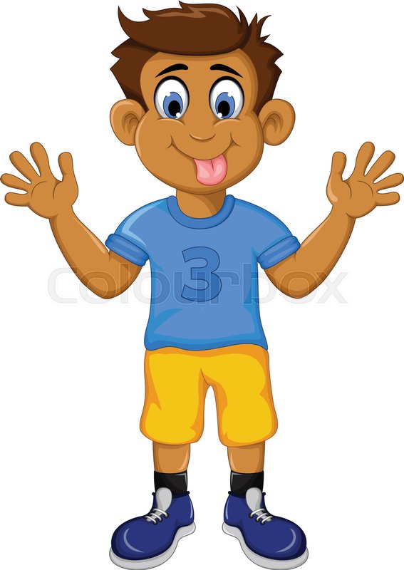Vector illustration of funny boy ... | Stock vector | Colourbox