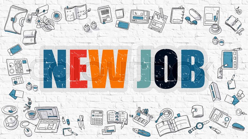 Multicolor Concept - New Job - on White ... | Stock image | Colourbox