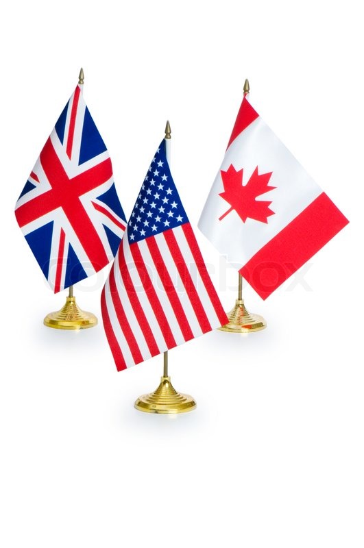 Engelsktalende lande Flag isoleret på ... | Stock foto | Colourbox