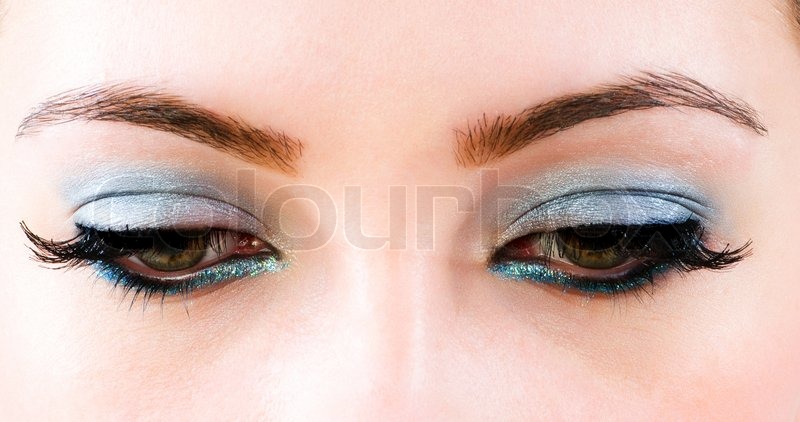 Close up of face with beautiful makeup | Stock image | Colourbox