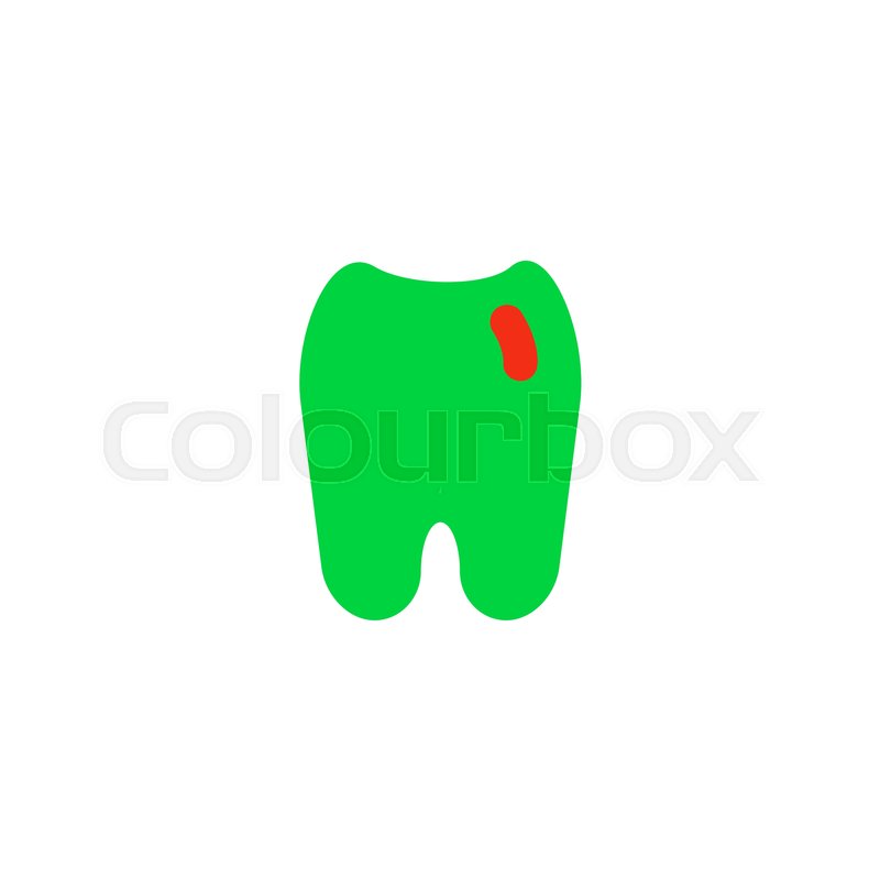 Tooth Icon Vector. Flat simple color ... | Stock vector | Colourbox