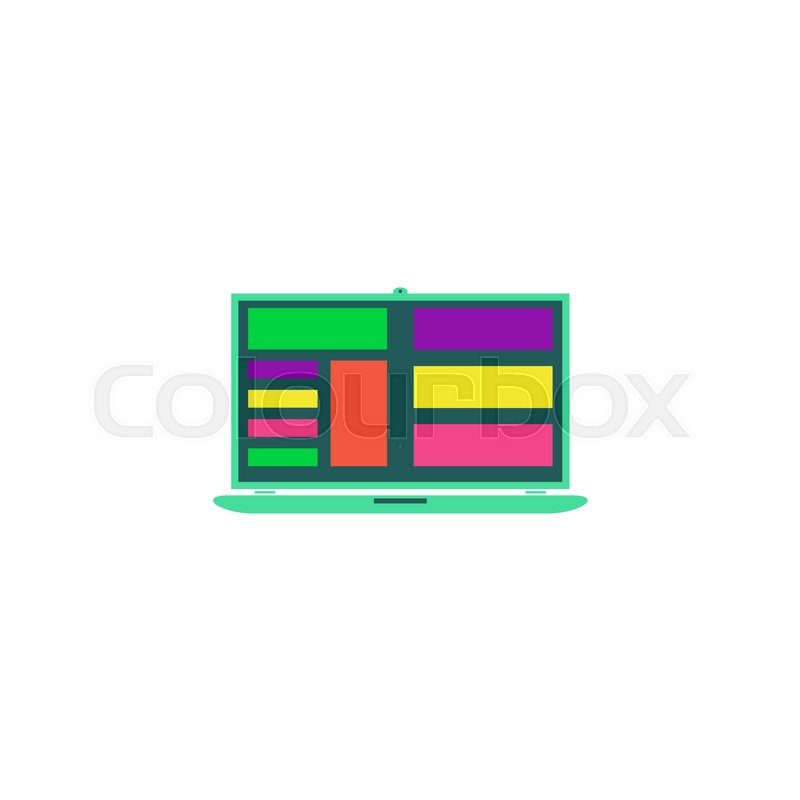 Laptop app Icon Vector. Flat simple ... | Stock vector | Colourbox