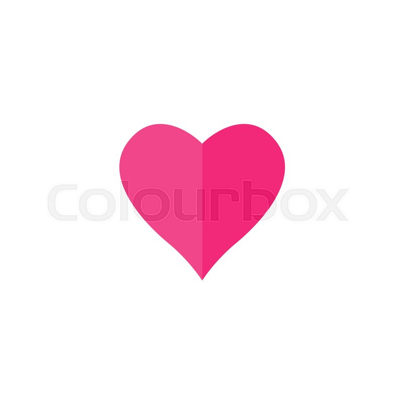 Heart Icon Vector. Flat simple color ... | Stock vector | Colourbox