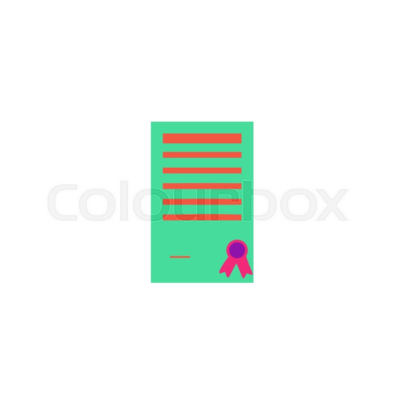 Charter Icon Vector. Flat simple color ... | Stock vector | Colourbox