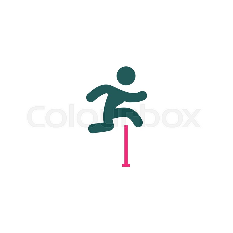 Jumping Icon Vector. Flat simple color ... | Stock vector | Colourbox