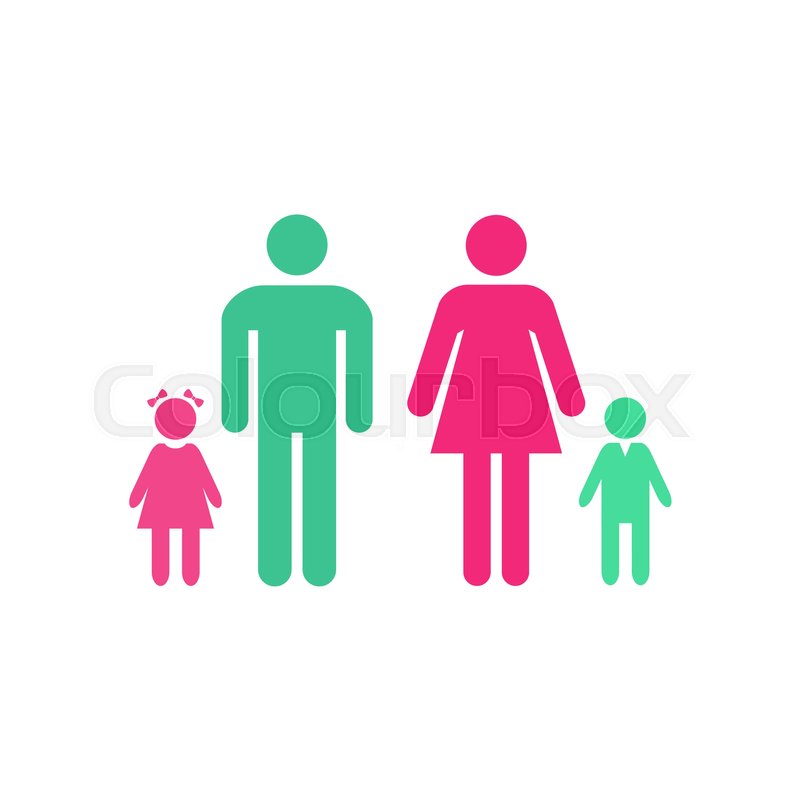 Family Icon Vector. Flat simple color ... | Stock vector | Colourbox