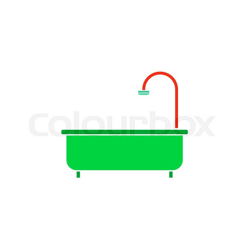 Bath Icon Vector. Flat simple color ... | Stock vector | Colourbox