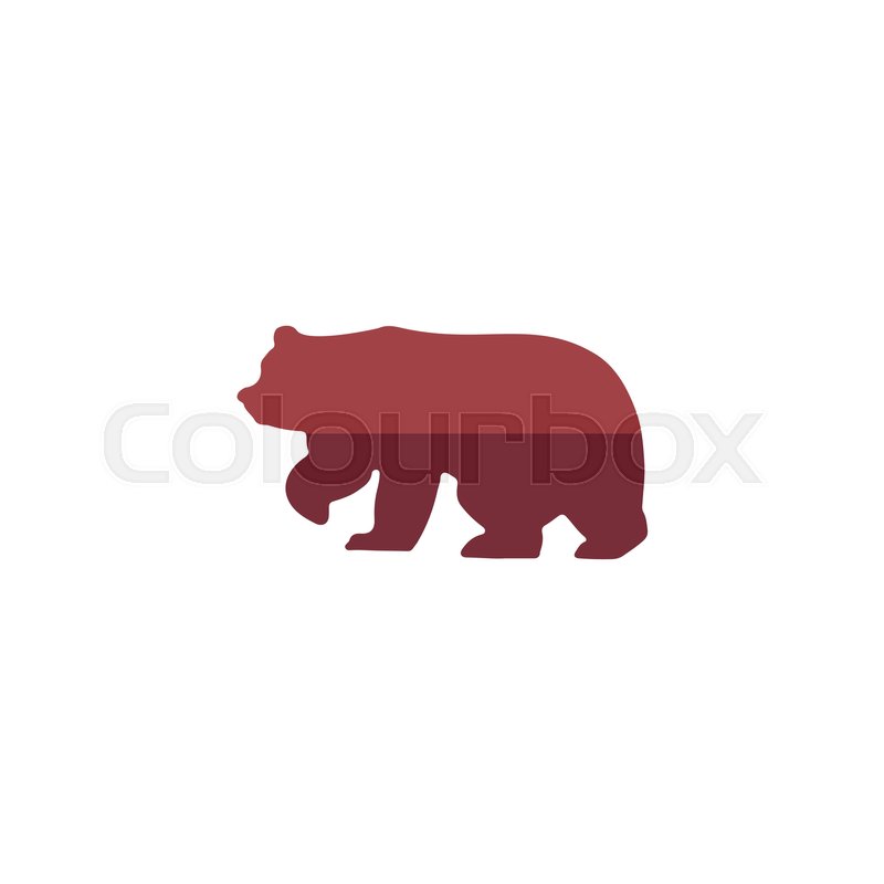 Bear Icon Vector. Flat simple color ... | Stock vector | Colourbox