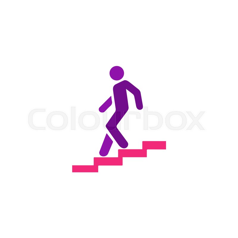 Man stairs Icon Vector. Flat simple ... | Stock vector | Colourbox