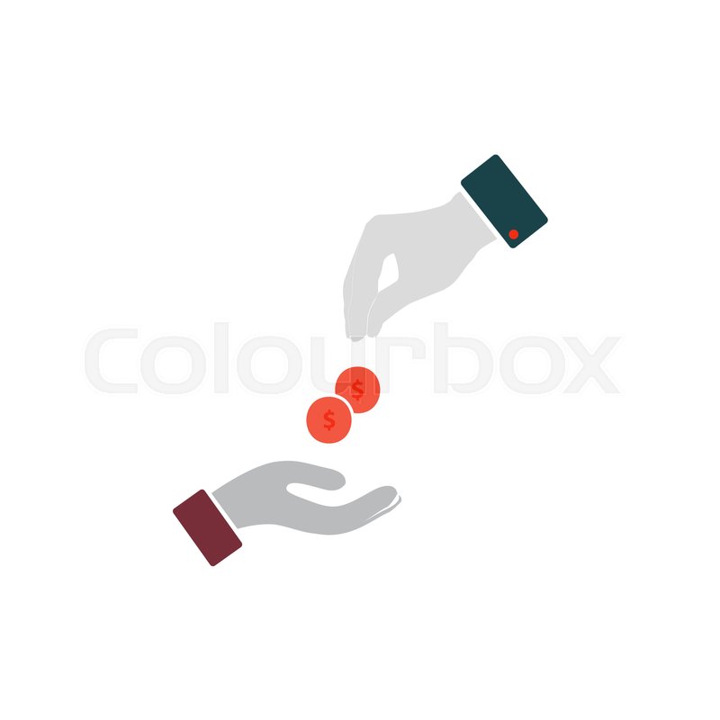 Dollar hand Icon Vector. Flat simple ... | Stock vector | Colourbox