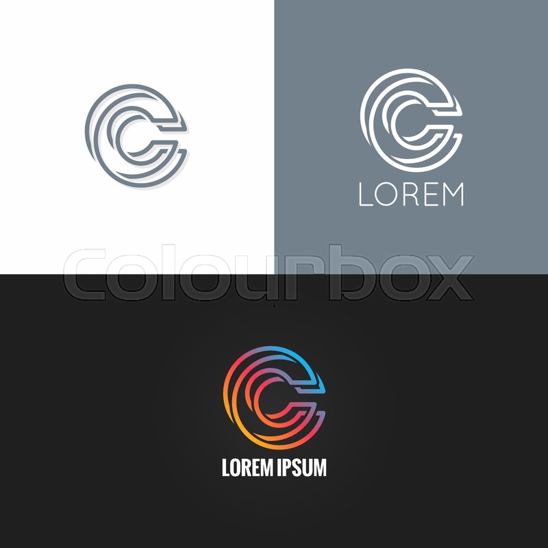 Letter C logo alphabet design icon set ... | Stock vector | Colourbox