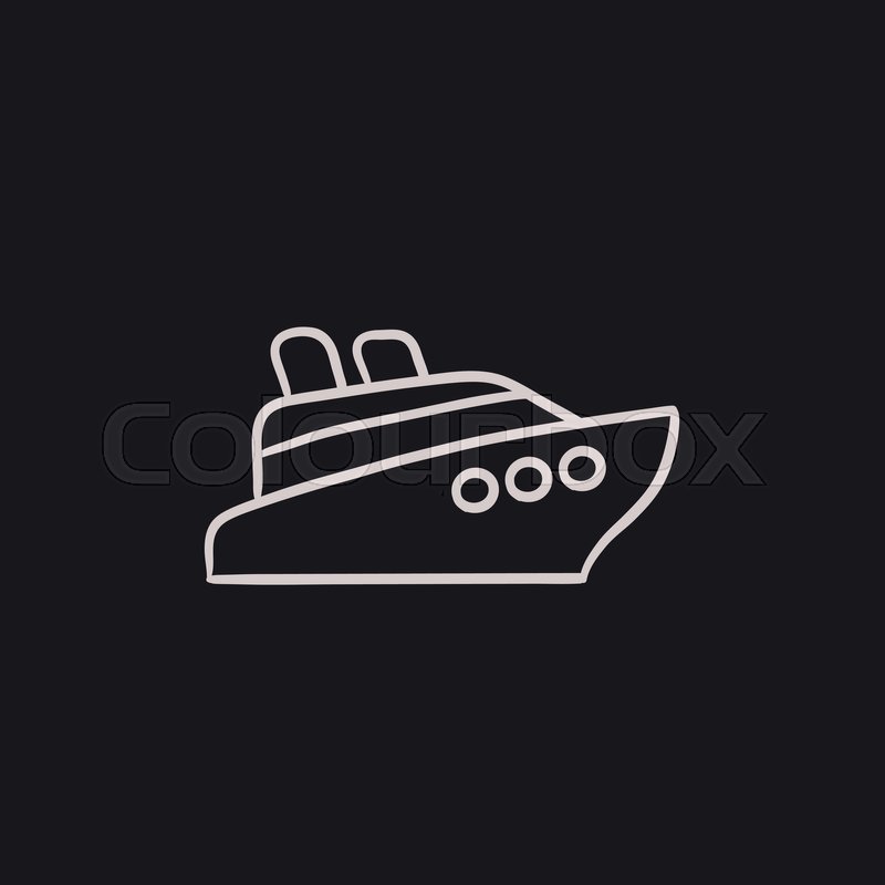 Cruise ship vector sketch icon ... | Stock vector | Colourbox