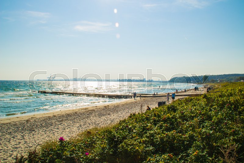 Den permanente strand i Aarhus, med ... | Stock foto | Colourbox