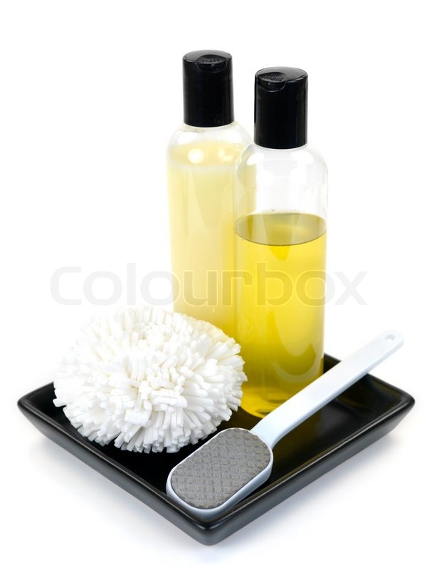 Bathing soaps and shampoos isolated ... | Stock image | Colourbox