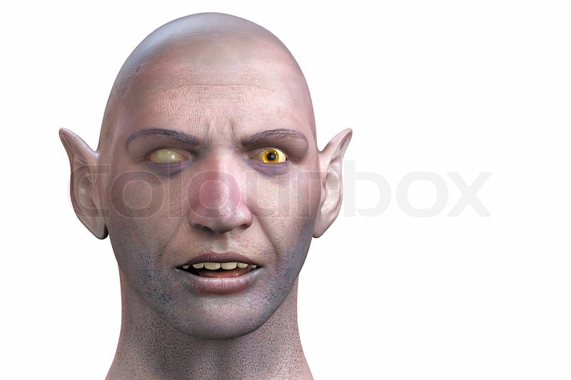 Zombie head isolated on a white ... | Stock image | Colourbox