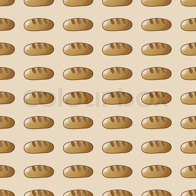 Seamless pattern with bread. | Stock vector | Colourbox