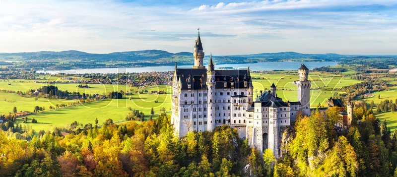 Neuschwanstein castle in a summer day ... | Stock image | Colourbox